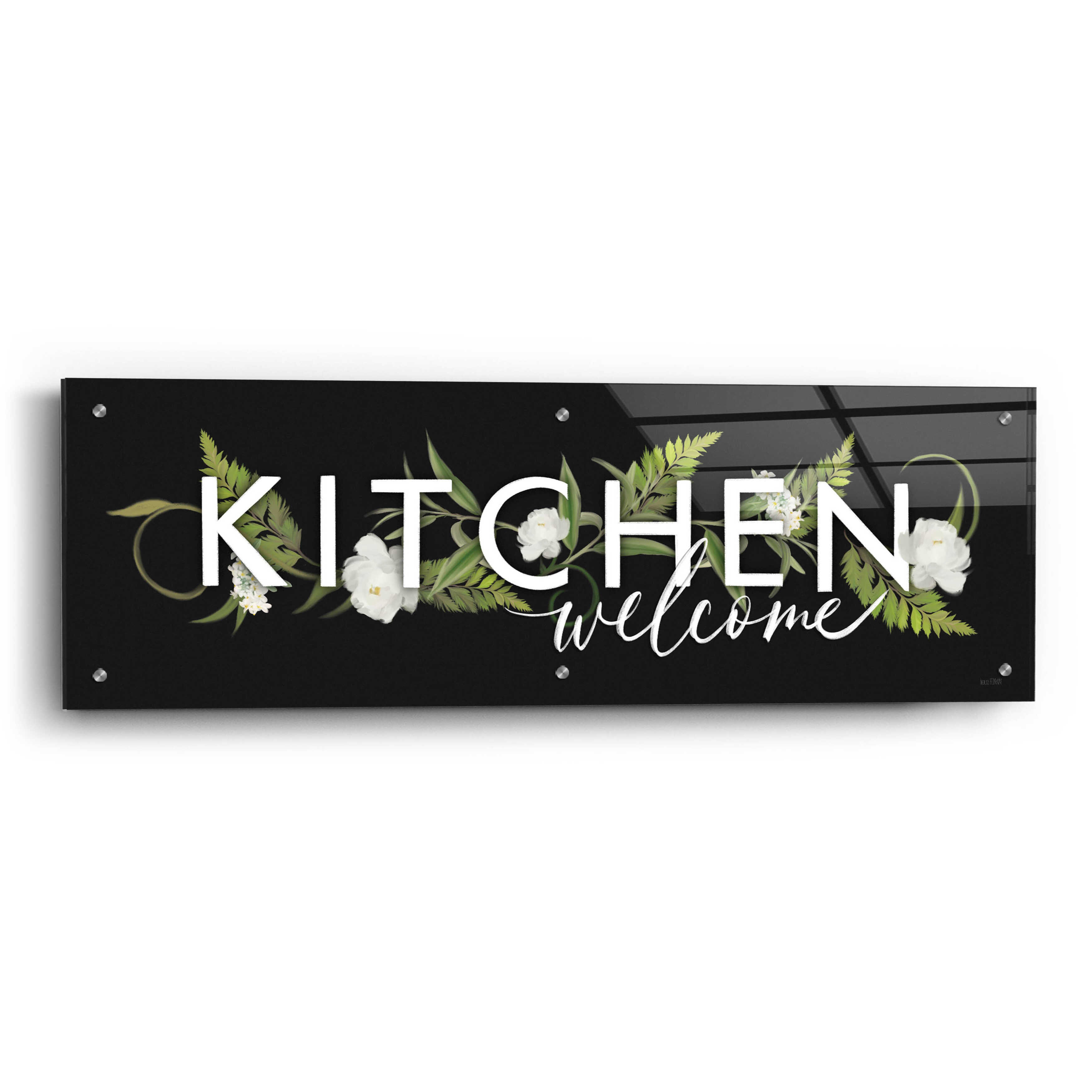 August Grove 'Kitchen Welcome' By House Fenway, Acrylic Glass Wall Art - Wayfair Canada